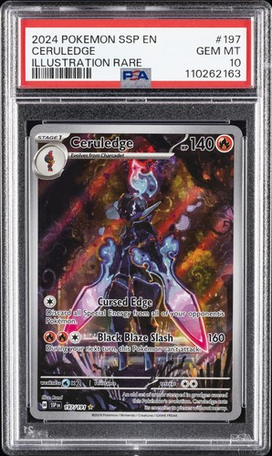 2024 POKEMON SSP EN-SURGING SPARKS ILLUSTRATION RARE #197 CERULEDGE PSA ...