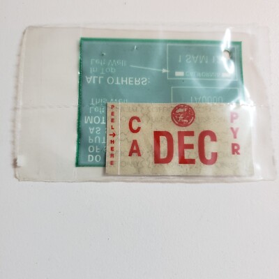 YOM California license plate stickers for Yearly Registrations - Month ...