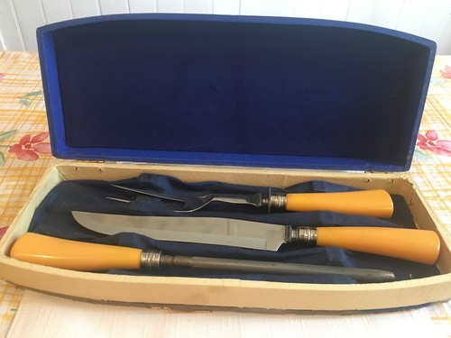Vintage Washington Forge Carving Set Bakelite Handles Knife Fork ...
