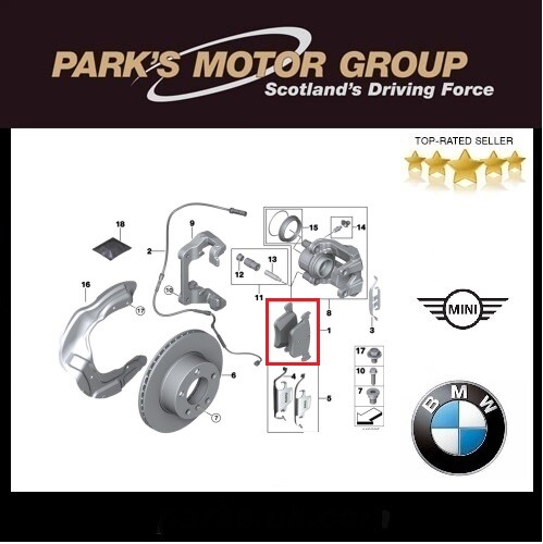 OEM BMW 3 F30 Front Brake Pads Set 34116874331 6874331 Genuine for sale ...