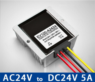 AC-DC power supply AC24V to DC24V 5A 120W power module, power converter ...
