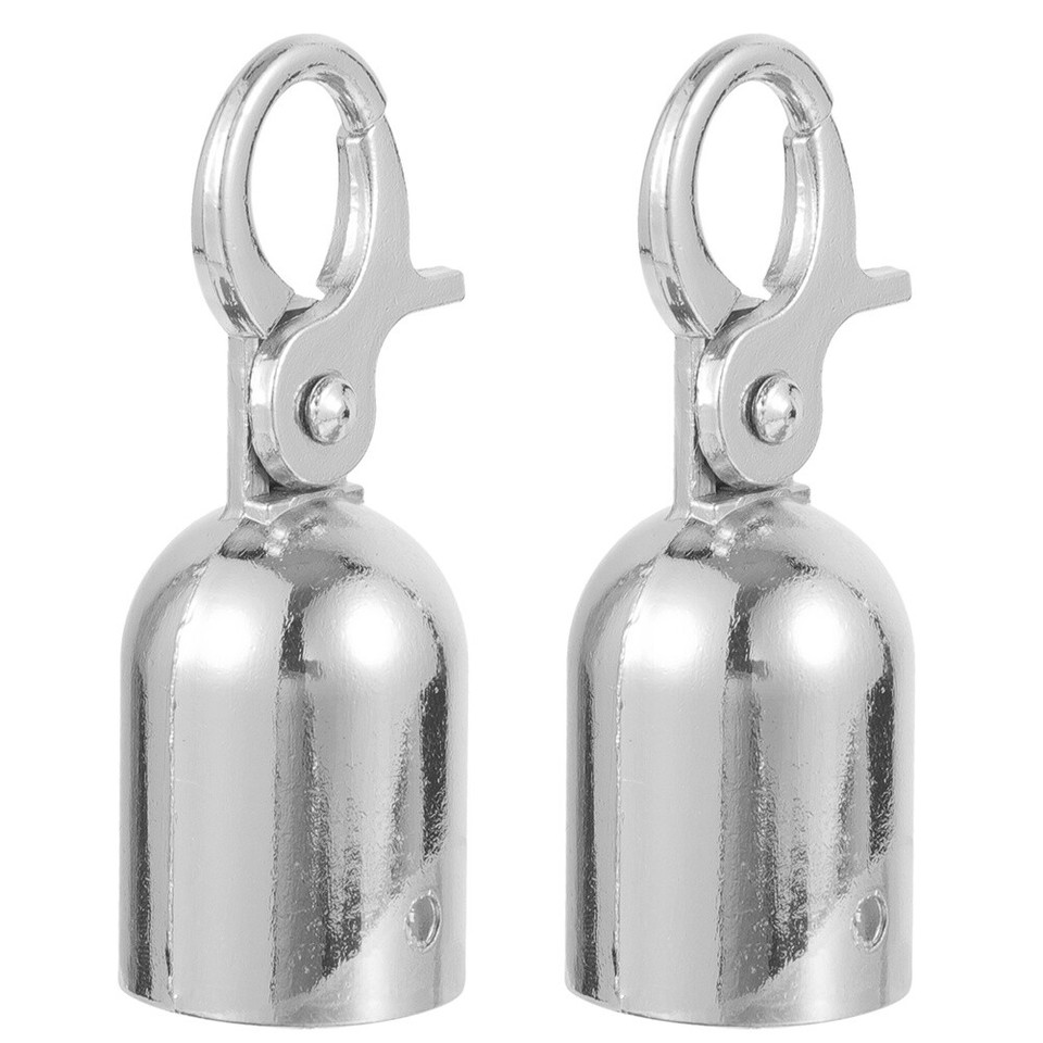 2 Pcs Rope End Stop Snap Ends Caps for Cord Lock with Hook Cotton Clamp ...