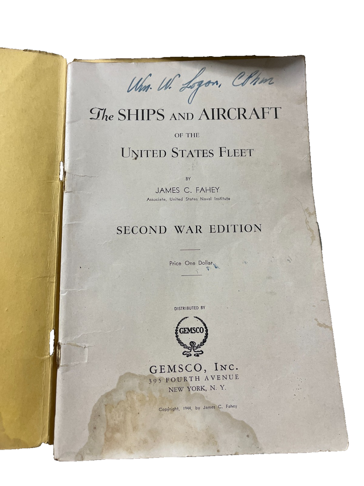 The Ships and Aircraft of the U.S. Fleet 1944 WWII Edition by James C ...