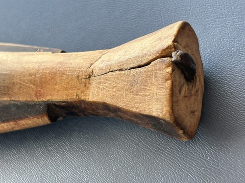 Vintage Handmade Wooden Tribal Folk Art Decorative Knife w Carved ...