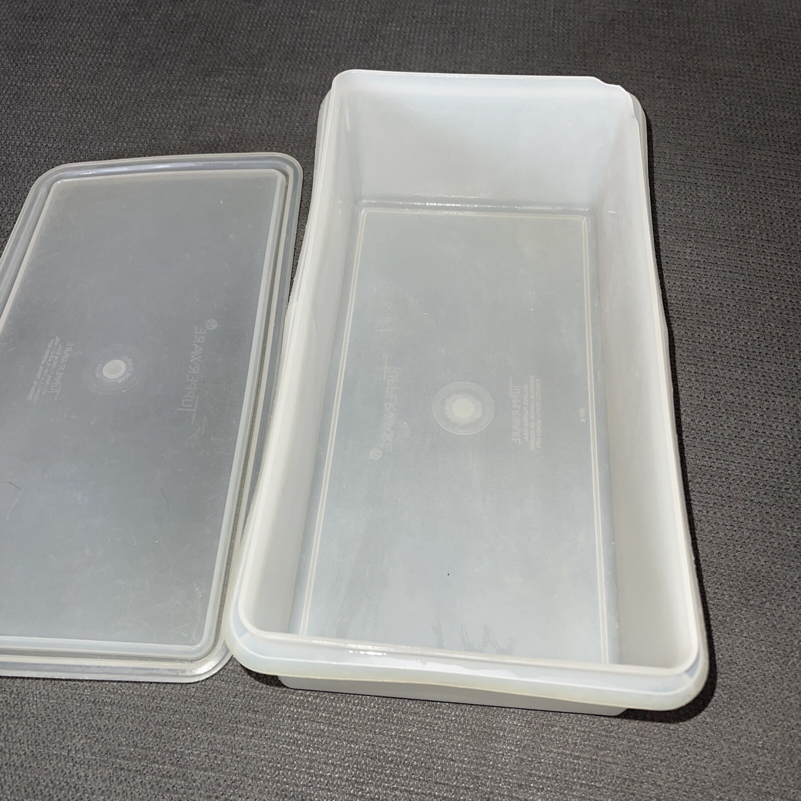 Tupperware Bacon Keeper Rectangle Container w Lid Clear Vintage | eBay
