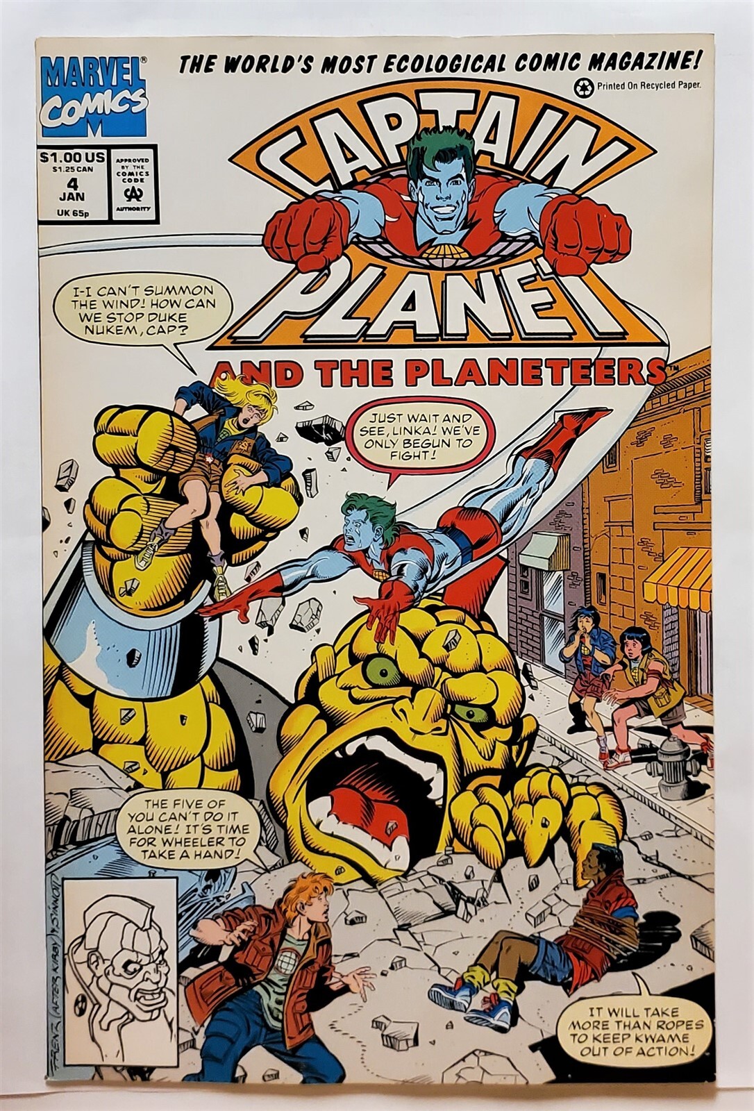 Captain Planet Comic Art