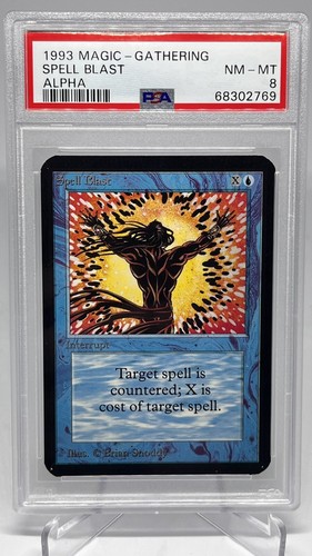 MTG Alpha Spell Blast MINT-NM PSA 8 Graded Alpha Vintage Magic The ...