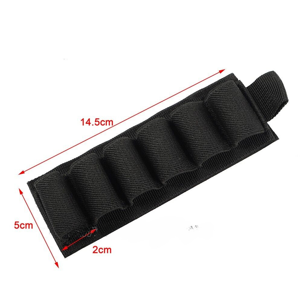 2X Tactical 6 Round 12/20GA Gauge Shotgun Shell Holder Cartridge Pouch ...