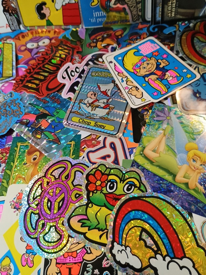 Vintage Stickers Lot Random Mix Prism Vending Machine Sticker Surprise ...