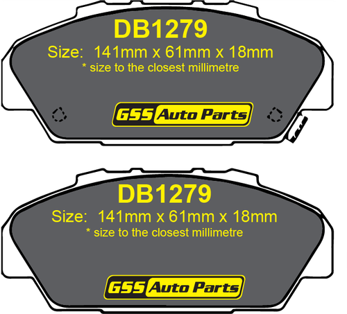 Budget Front Brake Disc Pads DB1279 DB1279 suits Honda Accord Cb | eBay