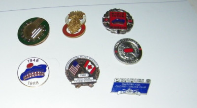 C.C.C. Chicago Curling Club Pin Lot of 7 Various Year Events 1971 87 88 ...