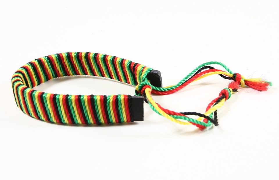 Rasta leather cotton thread Bracelet Reggae One Love adjustable size ...