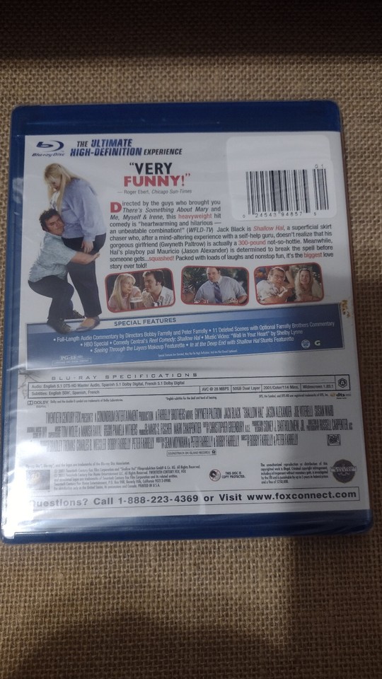 Shallow Hal Blu-ray Jack Black Gwyneth Paltrow OOP NEW | eBay