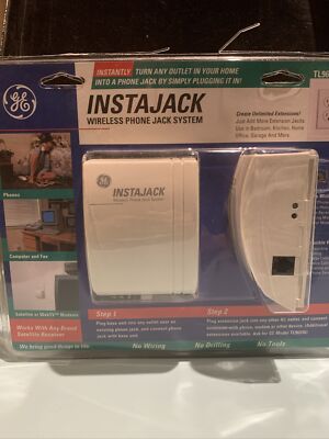Genuine GE Instajack Wireless Phone Jack Base & Extension Model TL96595 ...