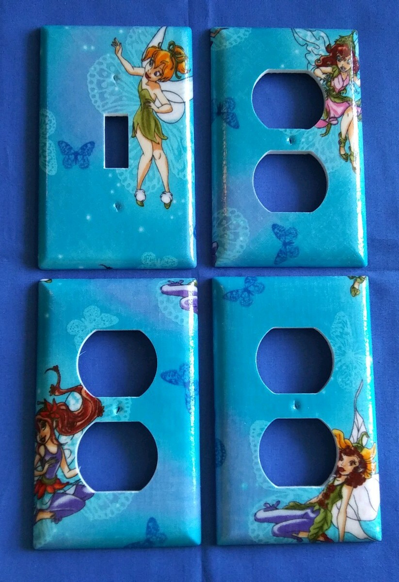 Disney Tinkerbell and Fairies light switch cover set -have in purple ...