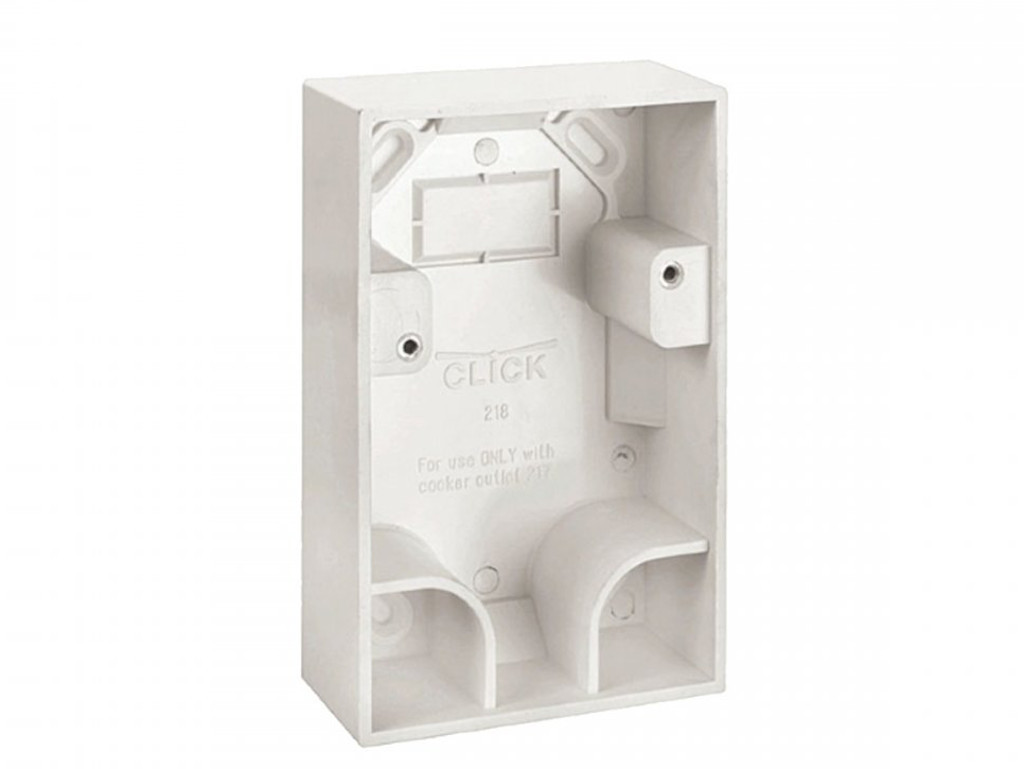 Dual Cooker Appliance Cable Outlet Plate PRW217 and Surface Pattress ...