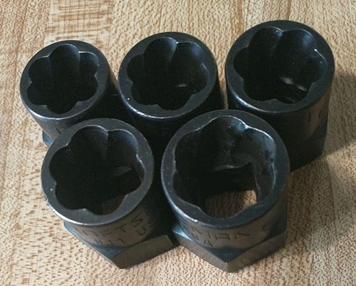 Craftsman Black Impact Extractor Socket 1/2” Drive #8,9,10,11 & 13 ...