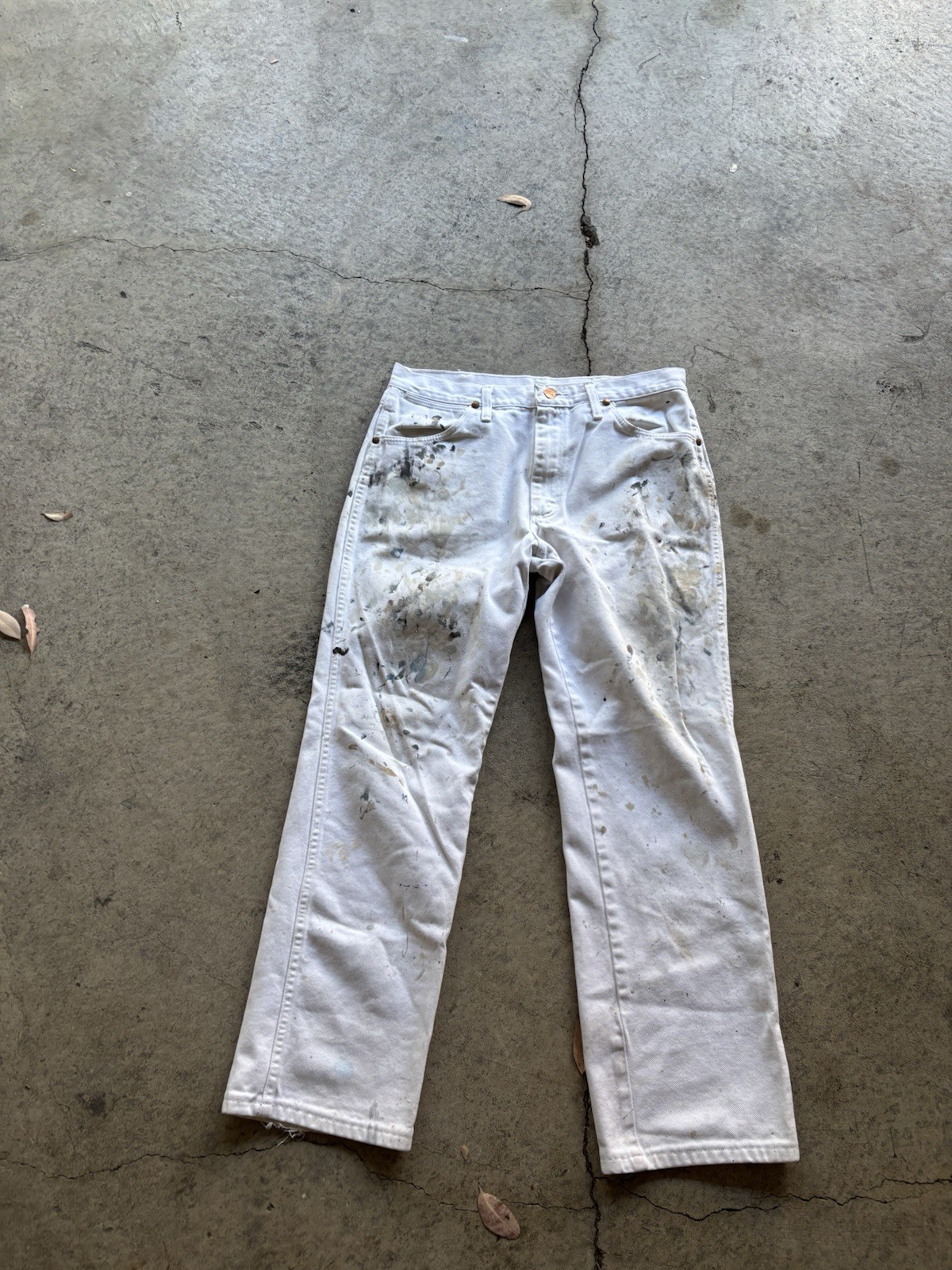 Vintage 1990s Wrangler Paint Splatter Jeans 33 X 30 M… - Gem