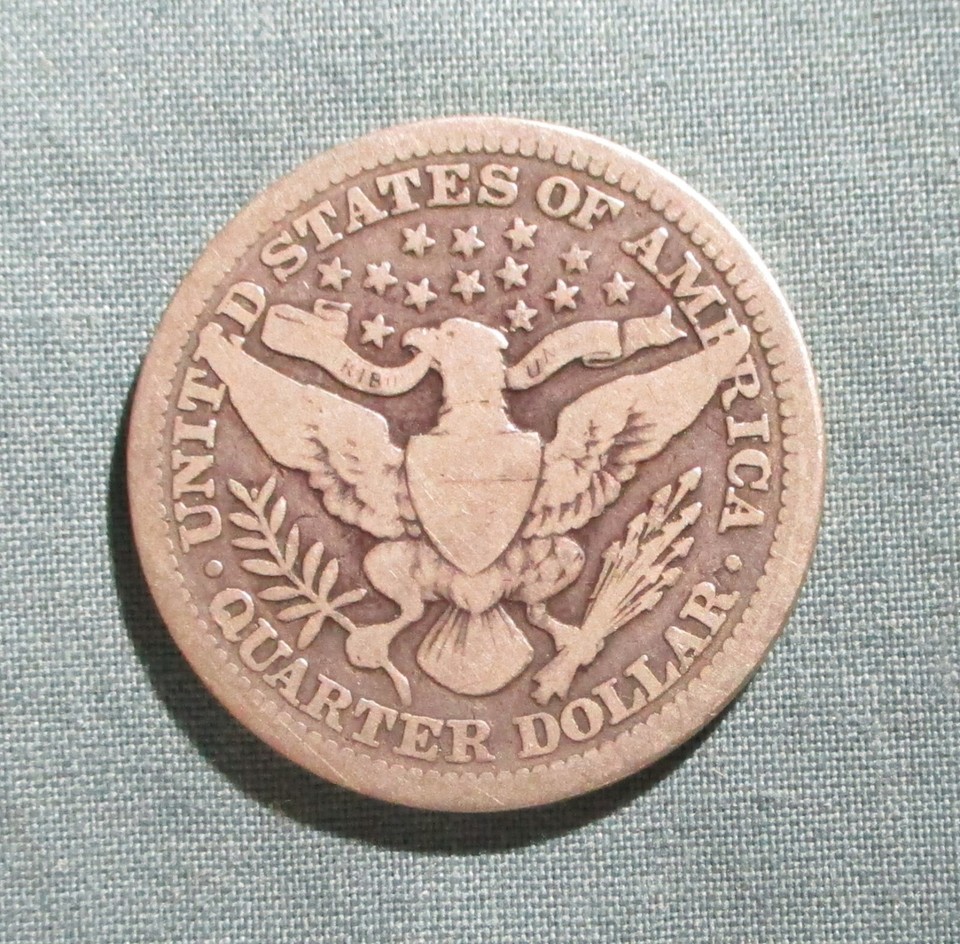 1914 P Barber Quarter - U.S. 25 cents silver coin | eBay