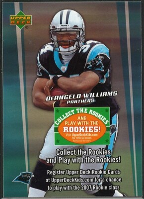 DEANGELO WILLIAMS COLLECT THE ROOKIES FOOTBALL CARD | eBay