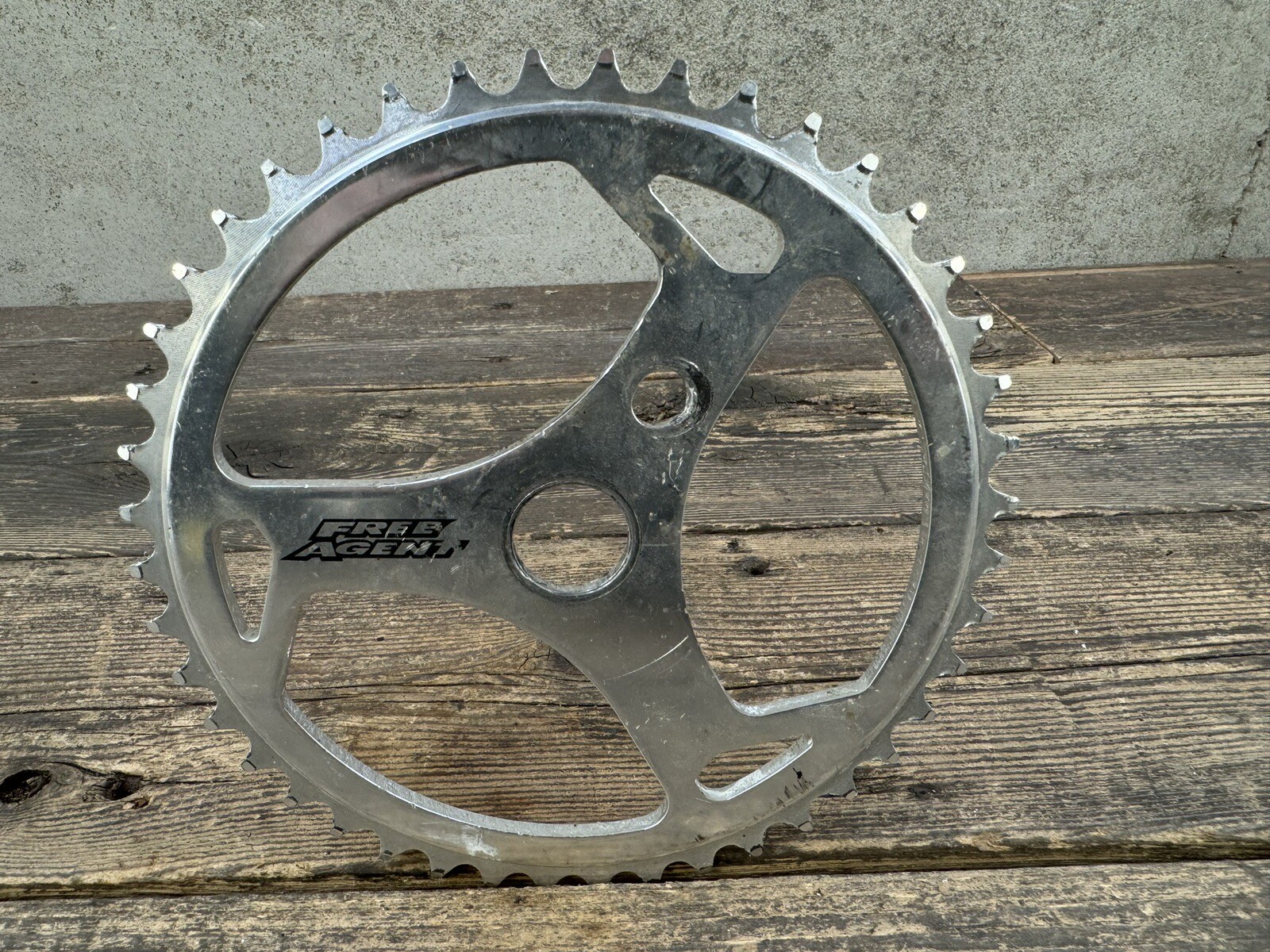Free Agent 44t Chainring Old Mid School Vintage Aluminum | eBay