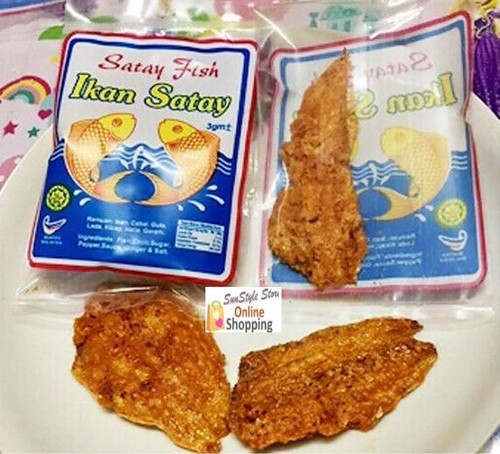 Malaysian Famous Special Satay Fish 马来西亚特产沙爹鱼 Snacks 15 Packs x 8g each ...