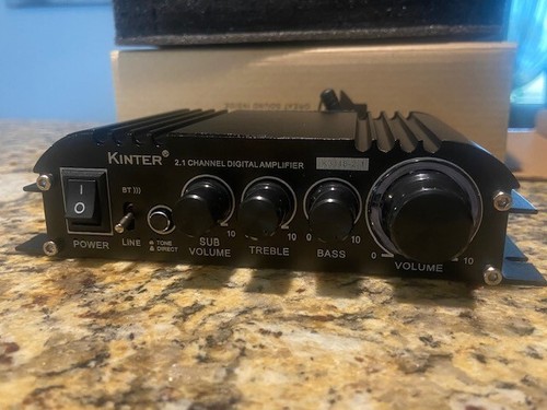 Bluetooth Receiver Mini Amplifier 2.1 Stereo Subwoofer Amp Home Audio ...