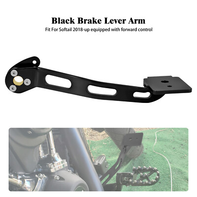 Black Forward Controls Brake Pedal Peg Arm Fit For Harley Softail 20 ...
