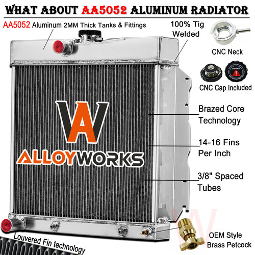 4 Row Aluminum Radiator For 1963-69 Dodge Plymouth Charger Dart Coronet ...