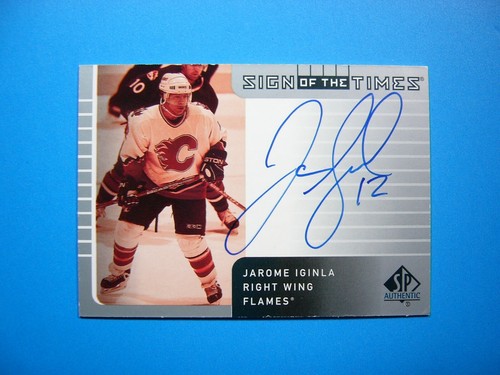 2001-02 SP Authentic - Sign of the Times Jarome Iginla #JI (AU) for ...
