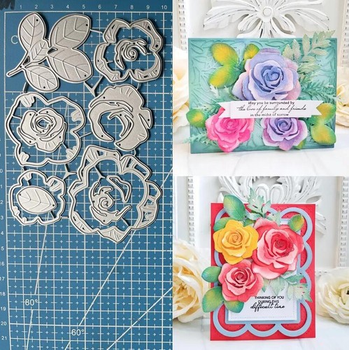 Flower Metal Cutting Dies Scrapbooking Album Embossing Paper Card ...