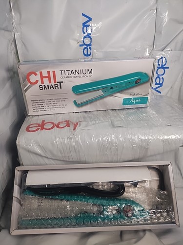CHI Smart Titanium 3/4" Ceramic Travel Iron Metallic Soft Touch Teal | eBay