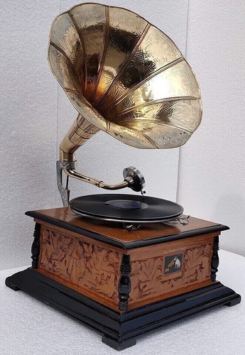 Vintage Antique HMV Working Gramophone Player Phonograph Reproduction ...