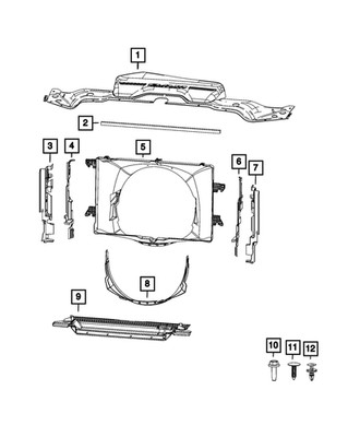 Genuine Mopar Radiator Side Air Seal Left Front 68362573AB | eBay