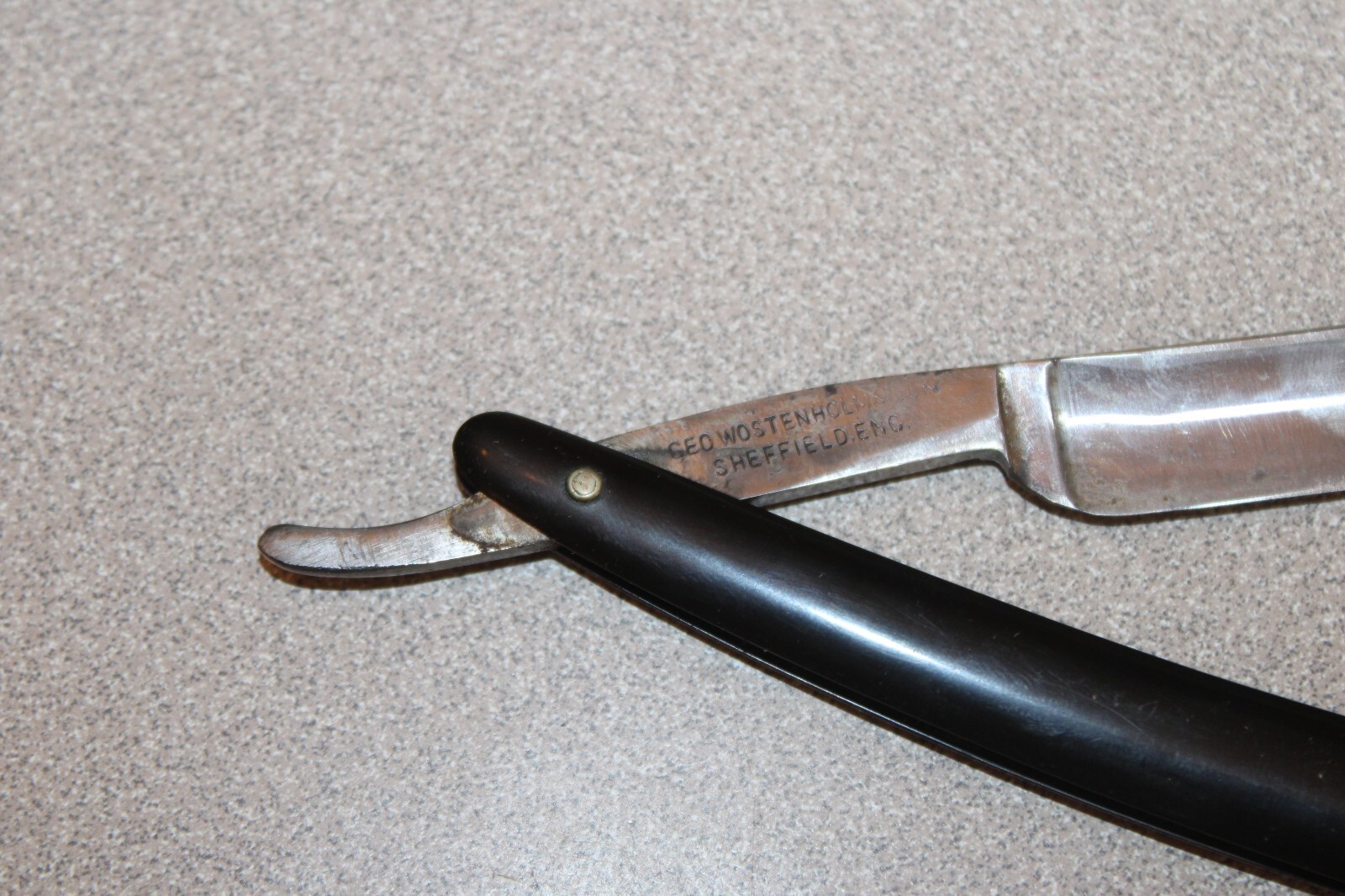 Vintage George Wostenholm &Sons Corporate Mark Original Pipe Razor 5/8 ...
