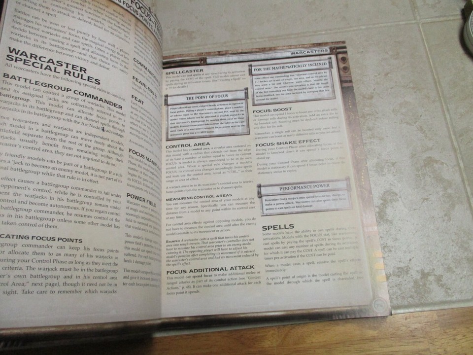 Warmachine Prime MKII Privateer Press PIP 1021 PB Book Rulebook 2009 ...