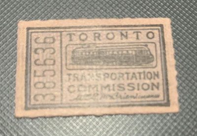 Vintage Toronto Ontario Transit systems Ticket Canada * Must See * #6 ...