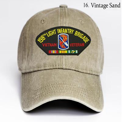 Embroidered Hat 198th Light Infantry Brigade Vietnam Veteran, Veteran ...