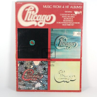 Chicago 4 Hit Albums Song Book 1975 - CTA (I), Chicago (II), III ...