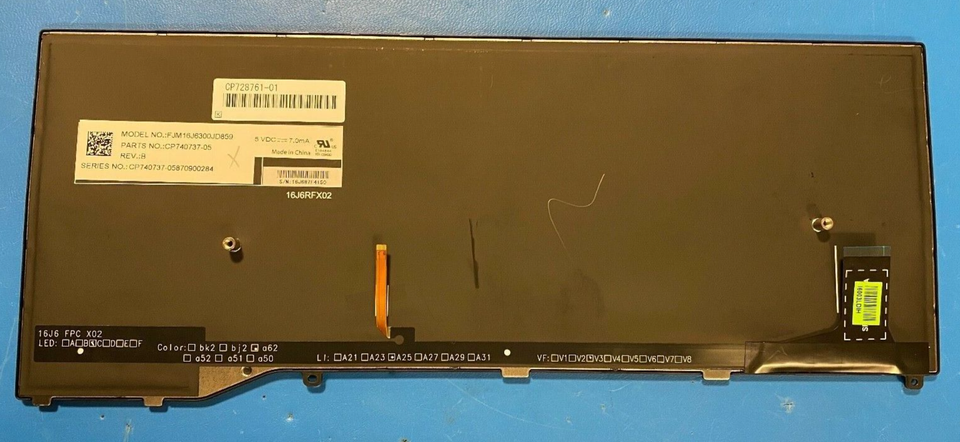 Fujitsu Lifebook U747 U748 U749 E449 E548 E549 U.S. ENGLISH KEYBOARD W ...
