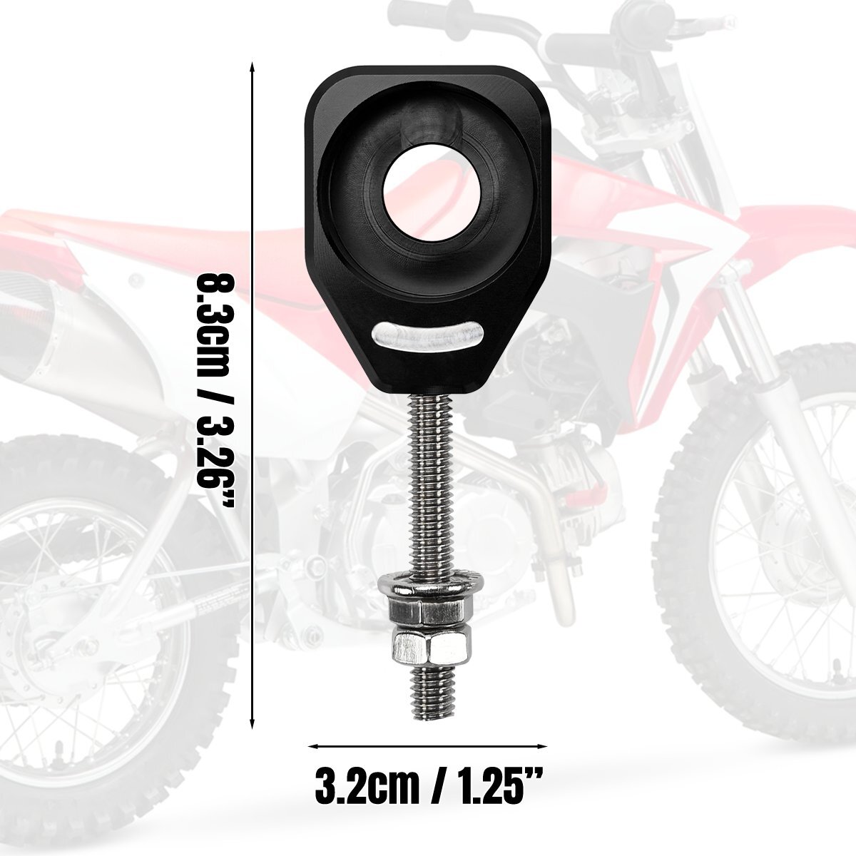 Black Motorcycle Rear Chain Adjuster Tensioner For HONADA All CRF110 13 ...