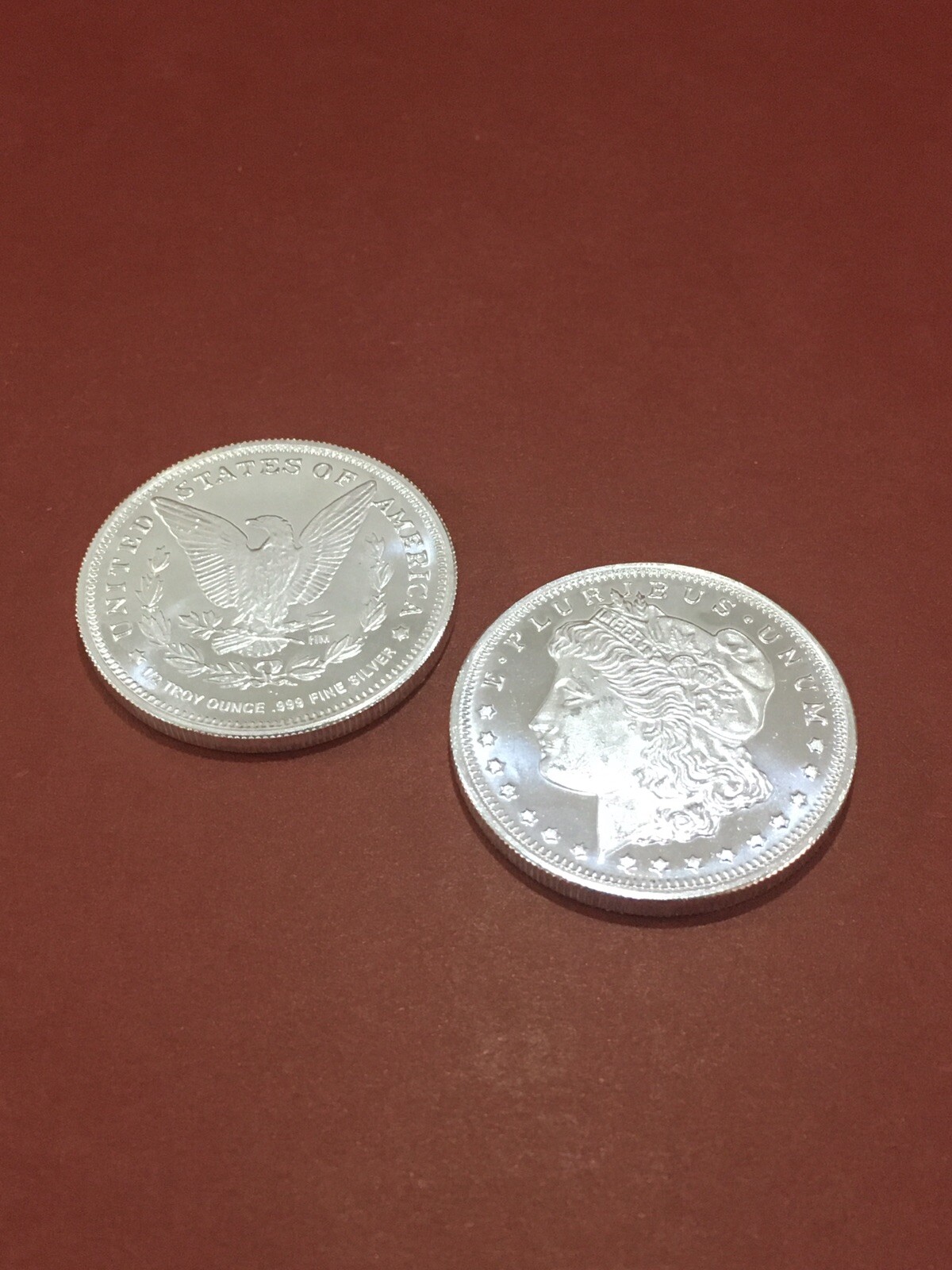 2 x 1/2oz. Morgan Dollar Design .999 Fine Silver Rounds by Highland ...