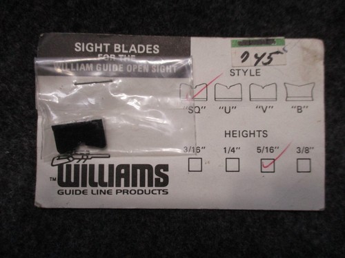 Williams WGOS Sight Blade - Style "SQ" - 5/16'' | eBay