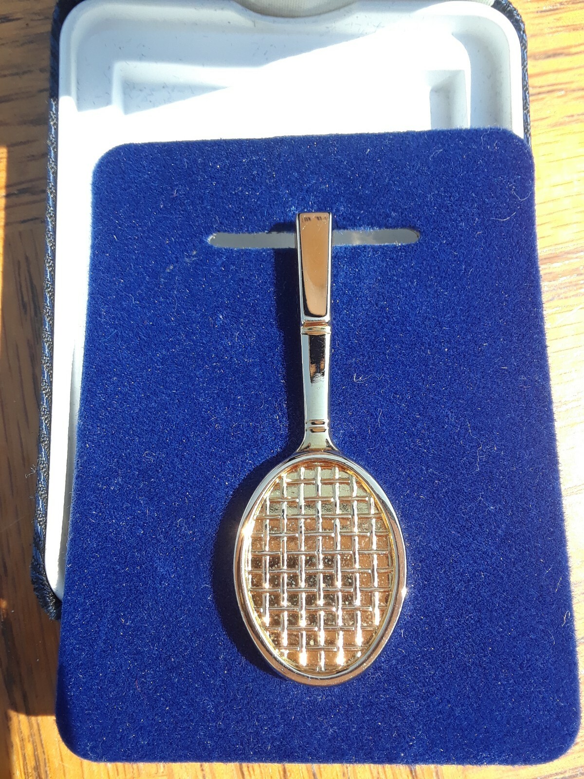 Vintage Swank Tennis Racket Tie Tack in Box - Gem