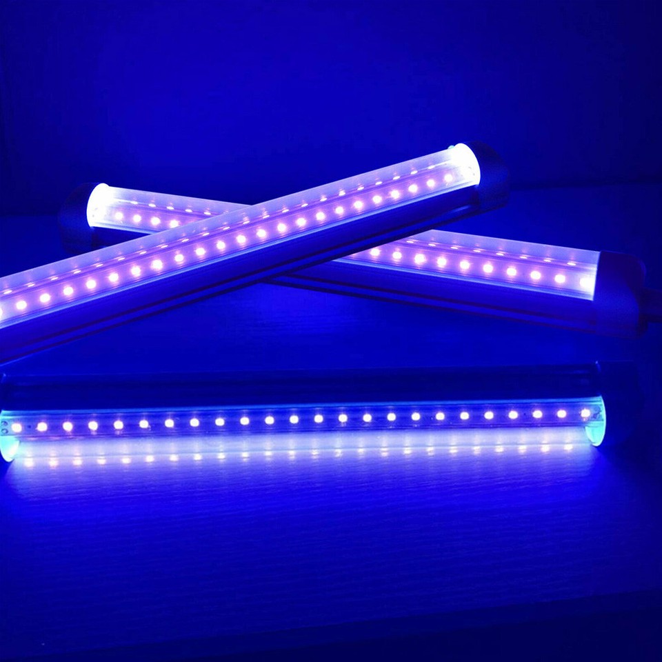 365nm 48LED US Plug UV Light Bar Tube Blacklight Ultraviolet Lamp DJ ...