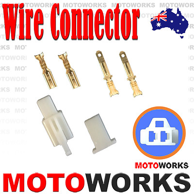 2 Pin Male Female Wire Connector Plug Socket PIT PRO QUAD DIRT BIKE ATV ...