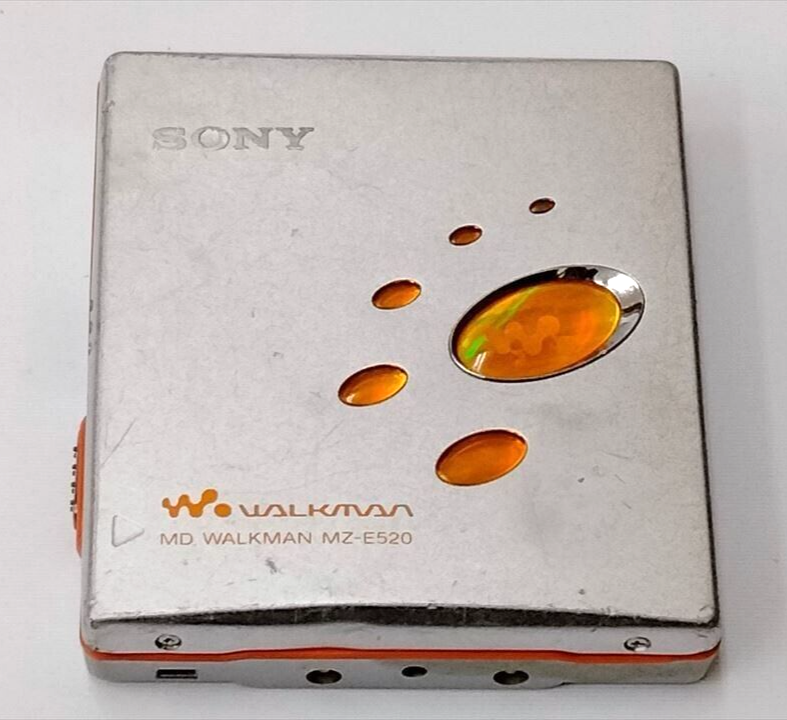 SONY MD Walkman Minidisc Player MZ-E520 MDLP Silver/Orange | eBay