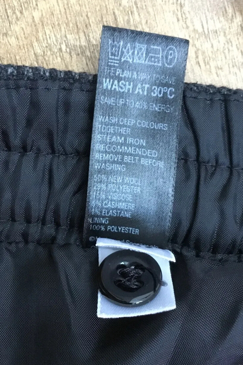 M&S Autograph Grey Italian Fabric Trousers Wool Blend… - Gem