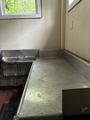 Stainless Steel Sink With Wrap Around Dish Area | eBay