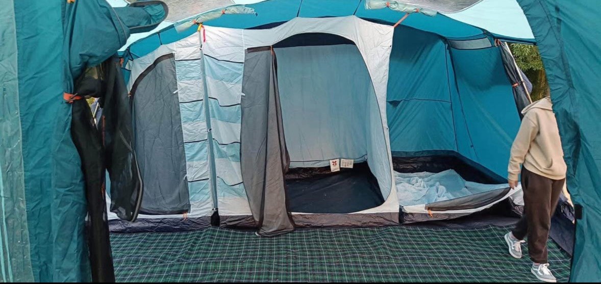 Huge Family 7 Berth Tent - Vango Vail 700 Camping Blue Large Cabin Tent ...